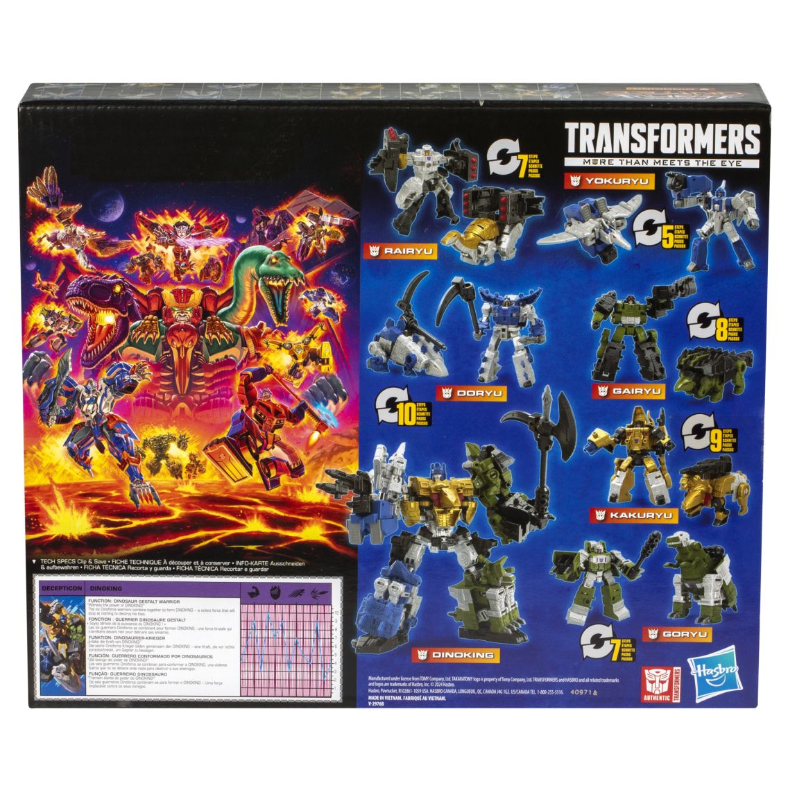 Transformers Legacy United 6-Figure Dinobot Dinoking Multipack, Doryu ...