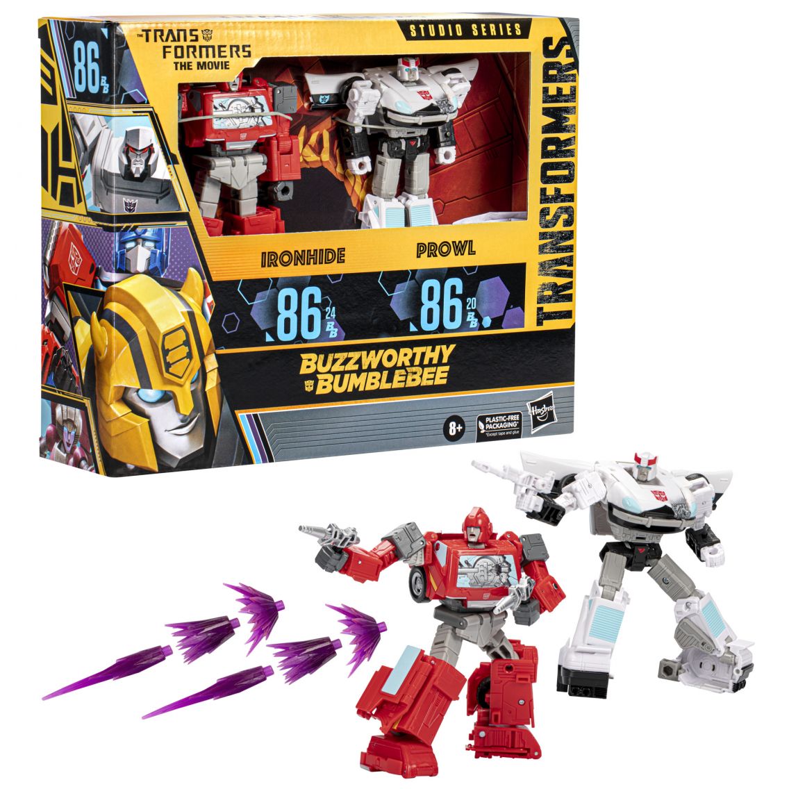 Transformers Toys Studio Series Voyager 86 24BB Ironhide and Deluxe 86 20BB Prowl Toys Action Figures For Boys and Girls Ages 8 and Up Hasbro Pulse