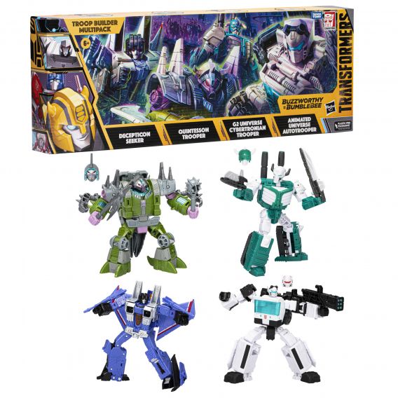 Transformers 玩具萬眾矚目大黃蜂打造精銳部隊可動人偶多件組，附 4 隻變形金剛可動人偶，適合 8 歲及以上男孩女孩們的可動人偶組 ...