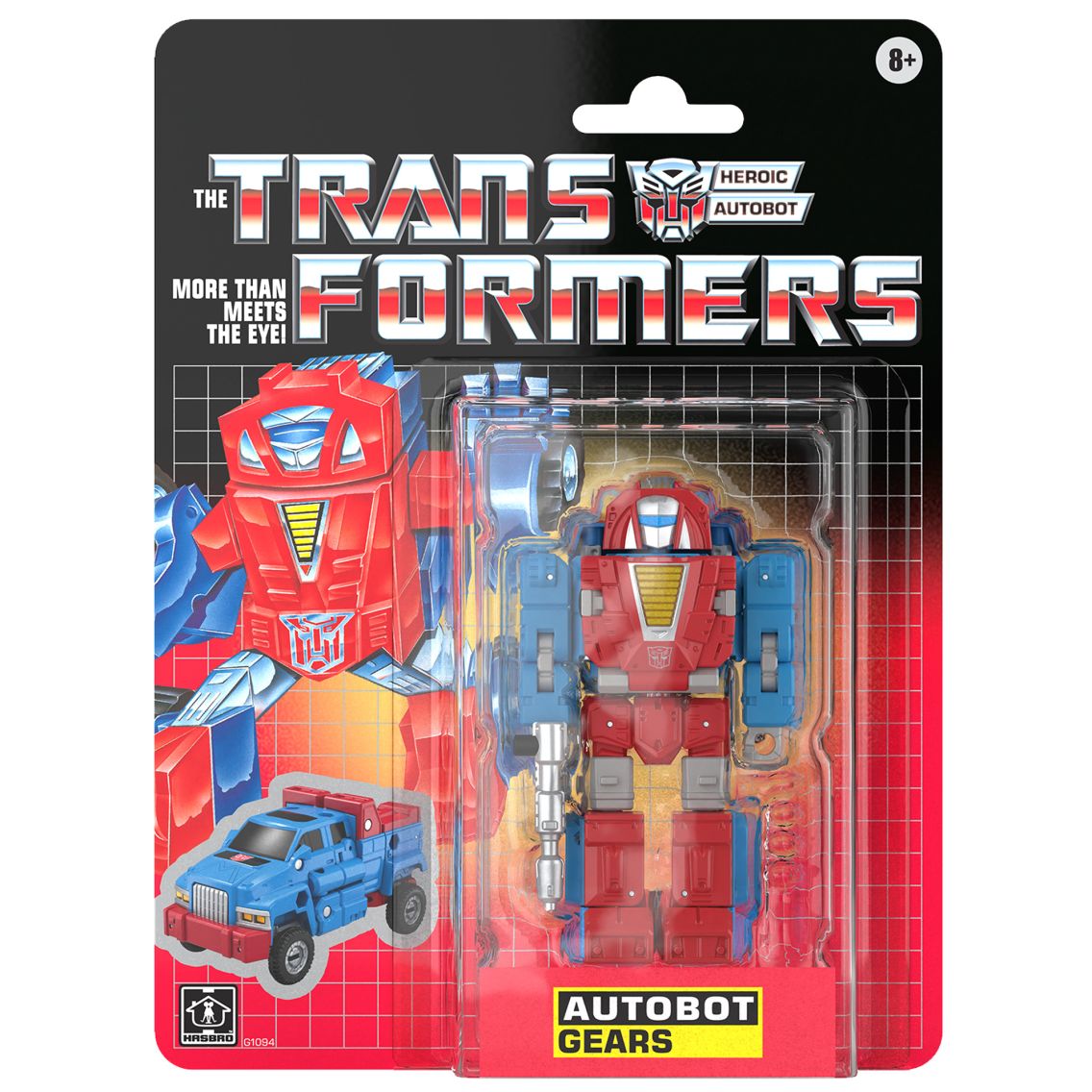 Transformers Toys Retro G1 Autobot Gears Toy, 5-inch Action Figure For ...