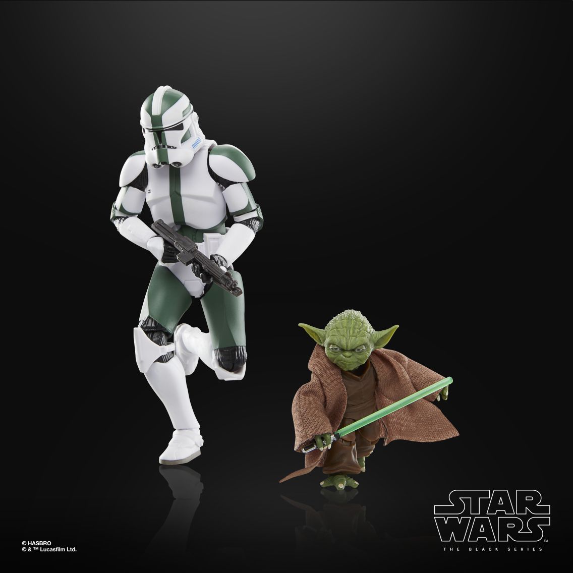 Star Wars The Black Series Clones of the Republic Yoda Clone Commander Gree Star Wars The Clone Wars Collectible 6 Inch Action Figure 2 Pack Hasbro Pulse
