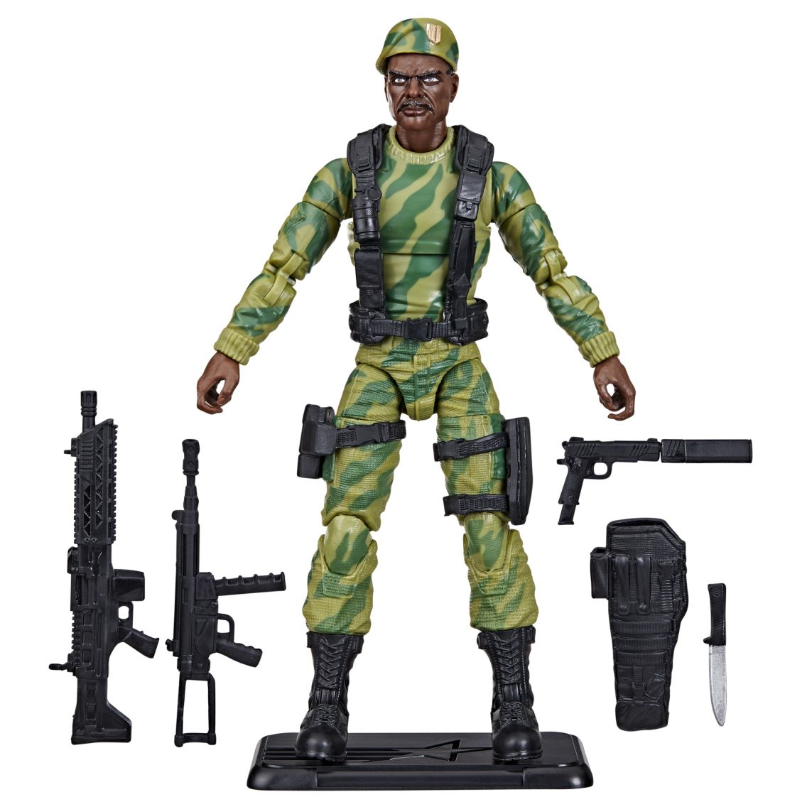 G.I. Joe Classified Series Retro Cardback Sgt. Stalker, Collectible 6 Inch Action Figure with 8 ...