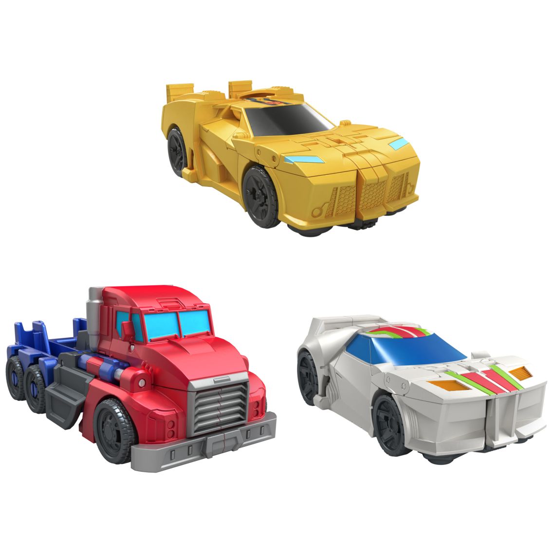 Transformers Toys 1-Step Flip Heroes 3-Pack, 4-Inch Wheeljack ...