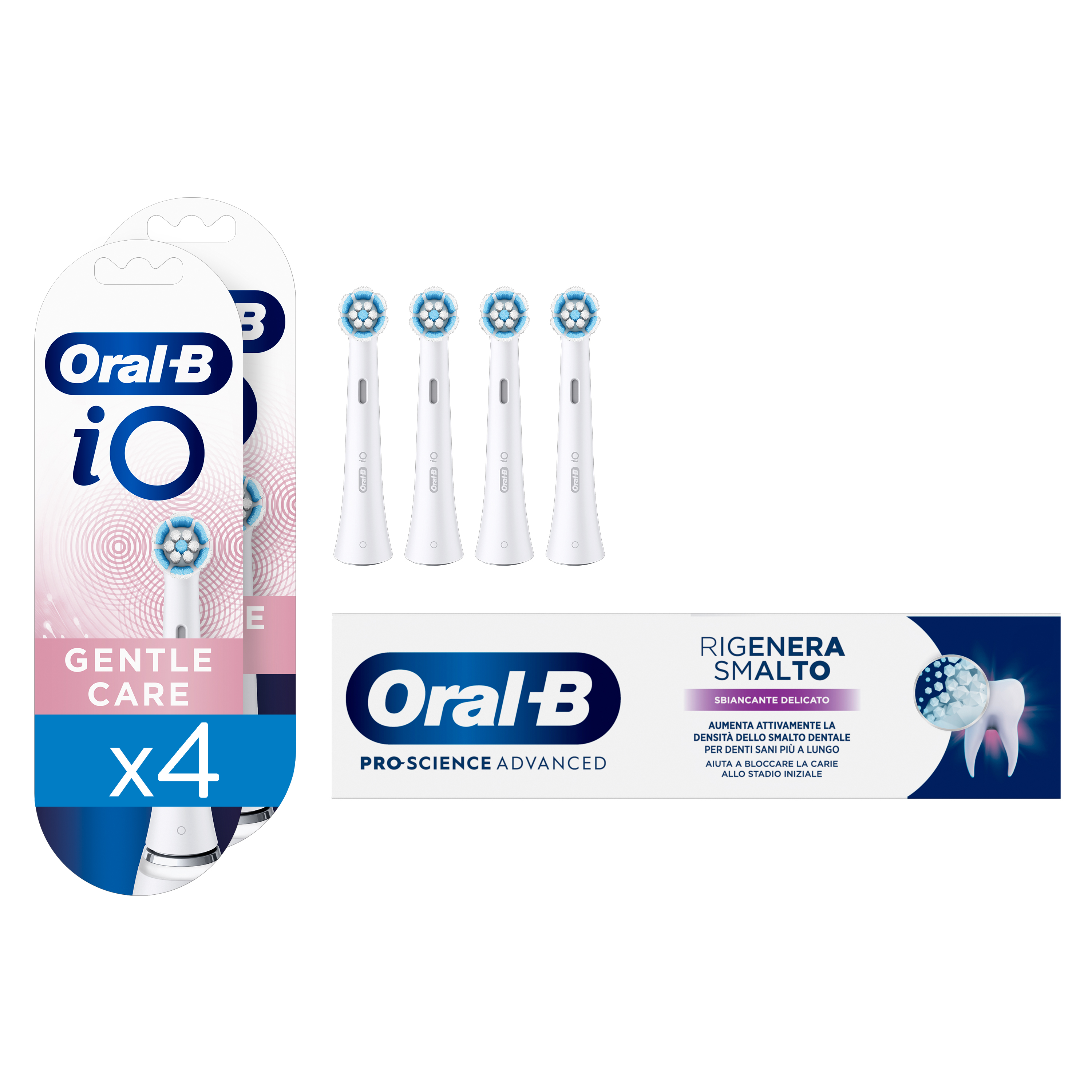 Oral-B iO Testine Gentle Care, Confezione da 4 pezzi & Oral-B ...