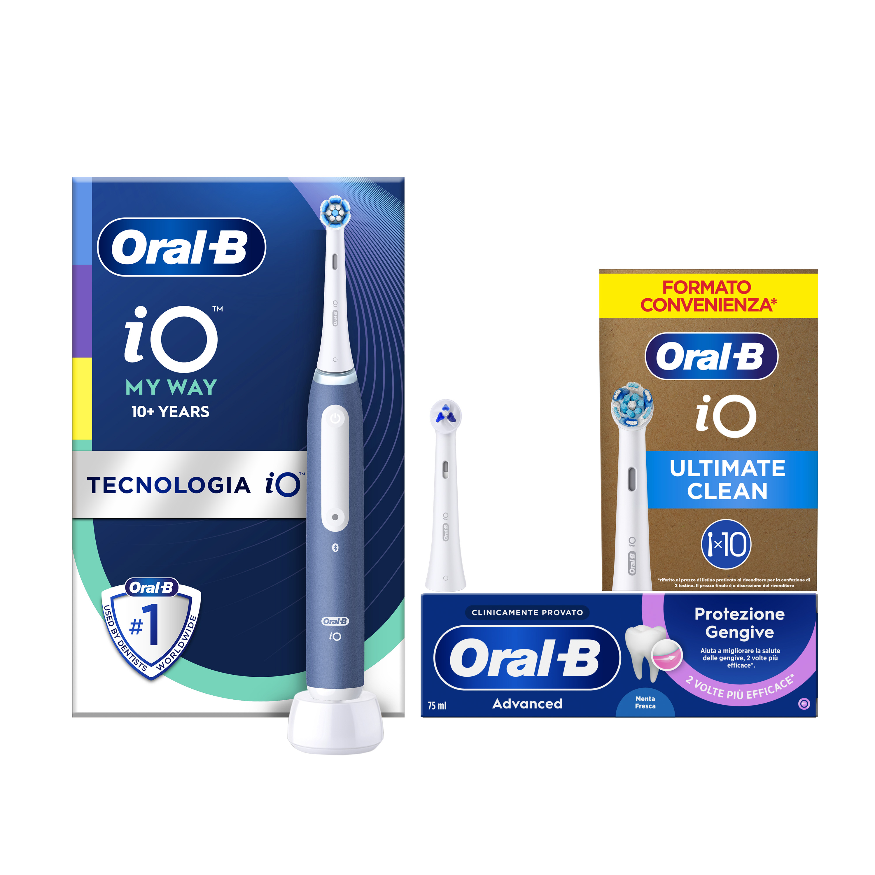 Oral-B Spazzolino Elettrico Ricaricabile iO My Way Blu per Ragazzi da ...