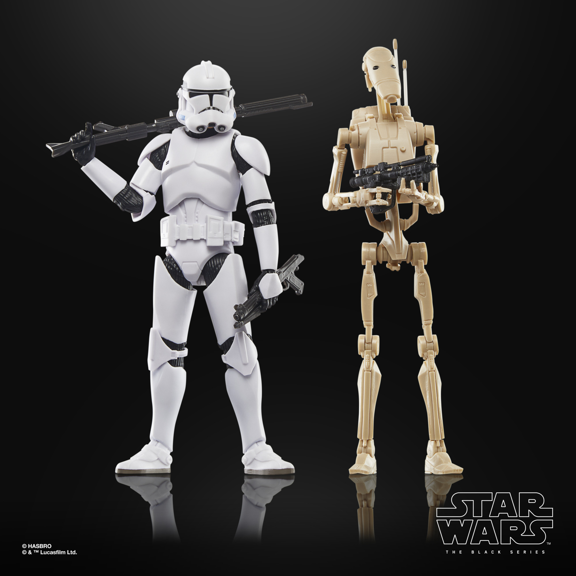 Star Wars The Black Series Phase II Clone Trooper & Battle Droid, Star ...